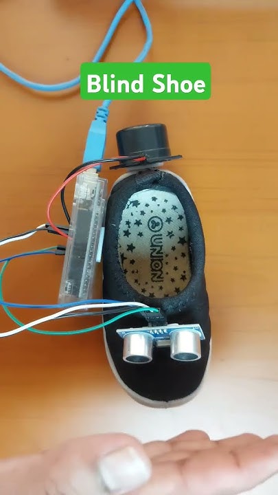 Blind Shoe with Arduino Uno & Ultrasonic Sensor. #shorts #iotprojects #iot #physicallychallenged ...
