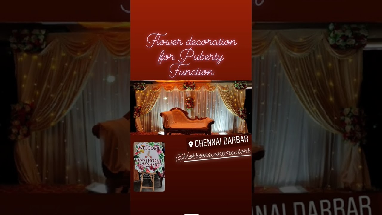 Flower Decoration for Puberty function - YouTube