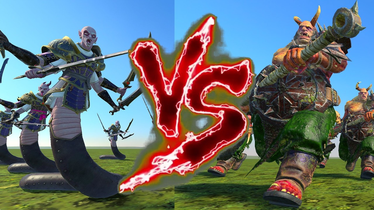 Champions of Slaanesh VS Plague Ogres (Great Weapons) | Total War ...