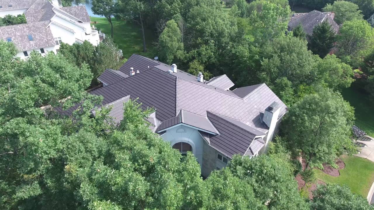 Drone View of 9520 Falling Waters Drive, Burr Ridge, IL - YouTube