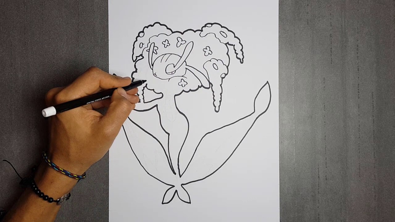 How To Draw Florges From Pokemon Gen 6 Speed Drawing - YouTube