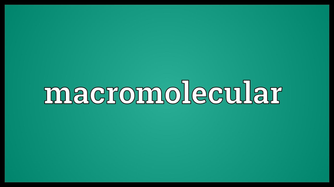 Macromolecular Meaning - YouTube