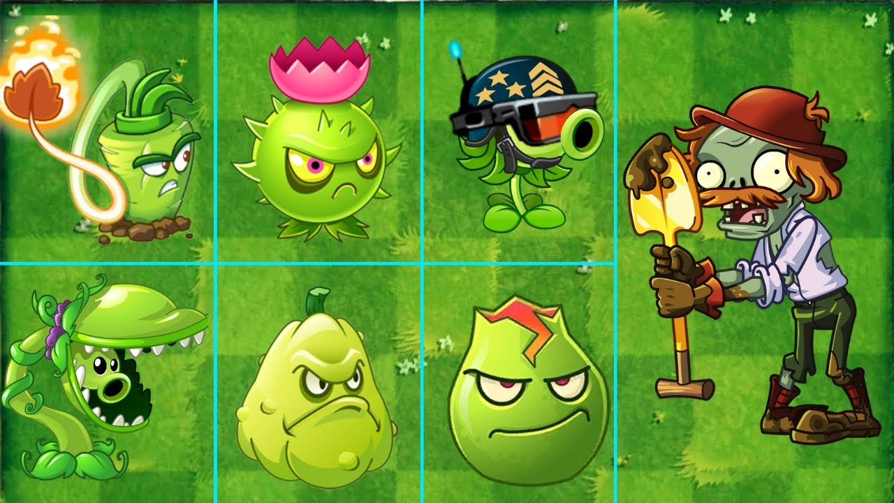 Plants Max Level Power Up Vs Excavator Zombie_How Many Plants Defeat ...