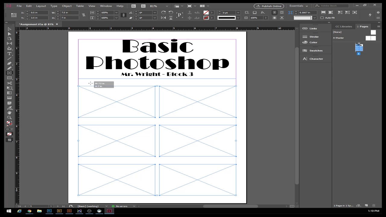 Assignment #5a Placing Photoshop images in Indesign - YouTube