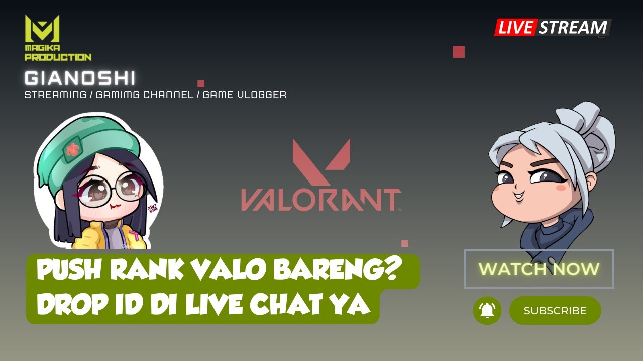LIVE VALORANT - Drop ID di kolom chat kalo mau mabar | #valorant # ...