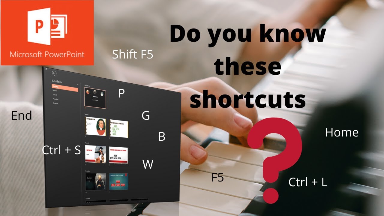 Shortcuts for PowerPoint Presentations. Keyboard commands - YouTube