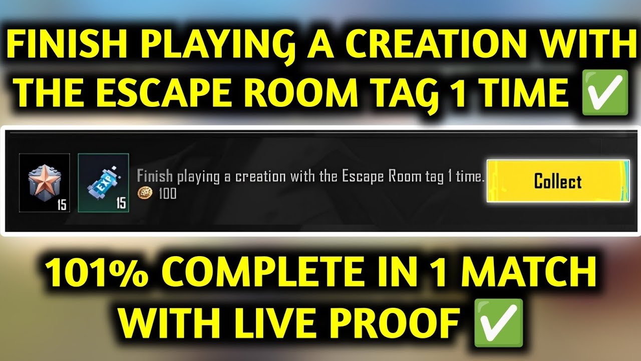 FINISH PLAYING A CREATION WITH THE ESCAPE ROOM TAG 1 TIME - YouTube