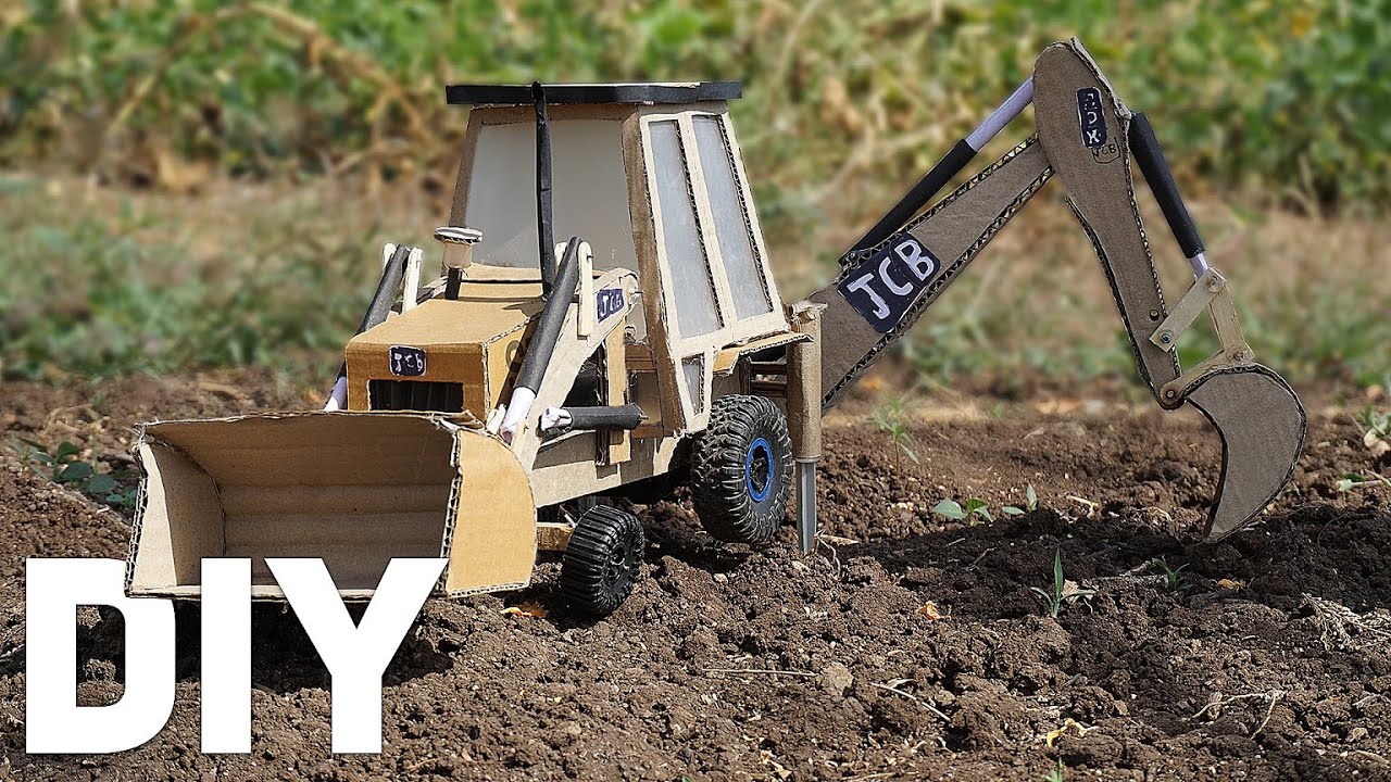 coolest cardboard jcb How To Make Hudraulic JCB From Cardboard | How To ...