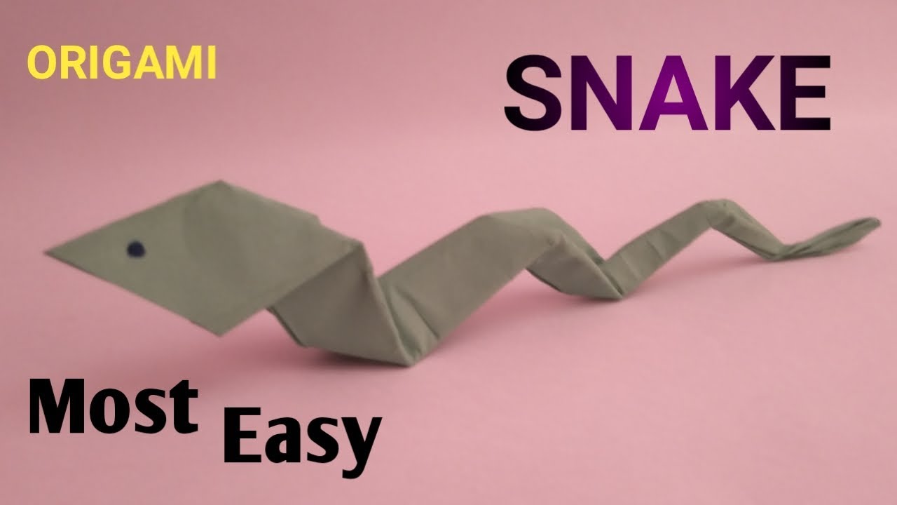 how to make paper snake easy - origami snake - easy origami - YouTube