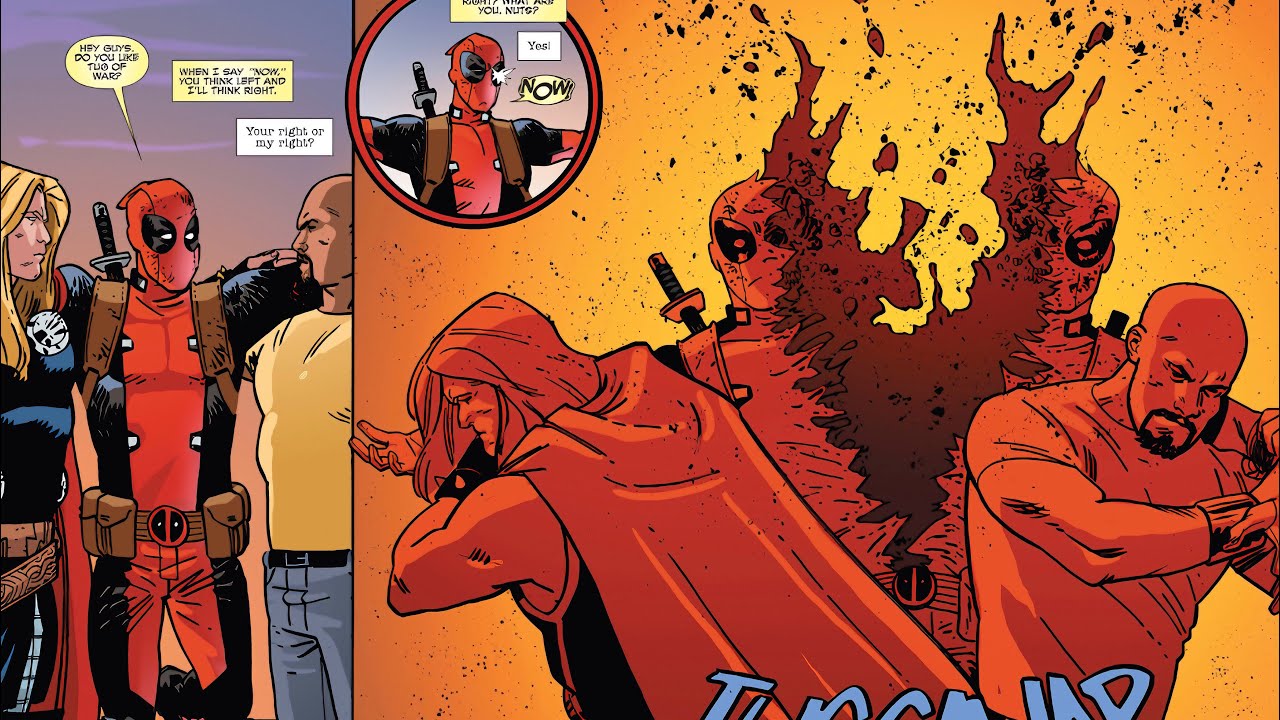 Deadpool Gets Torn in Half—Literally - YouTube