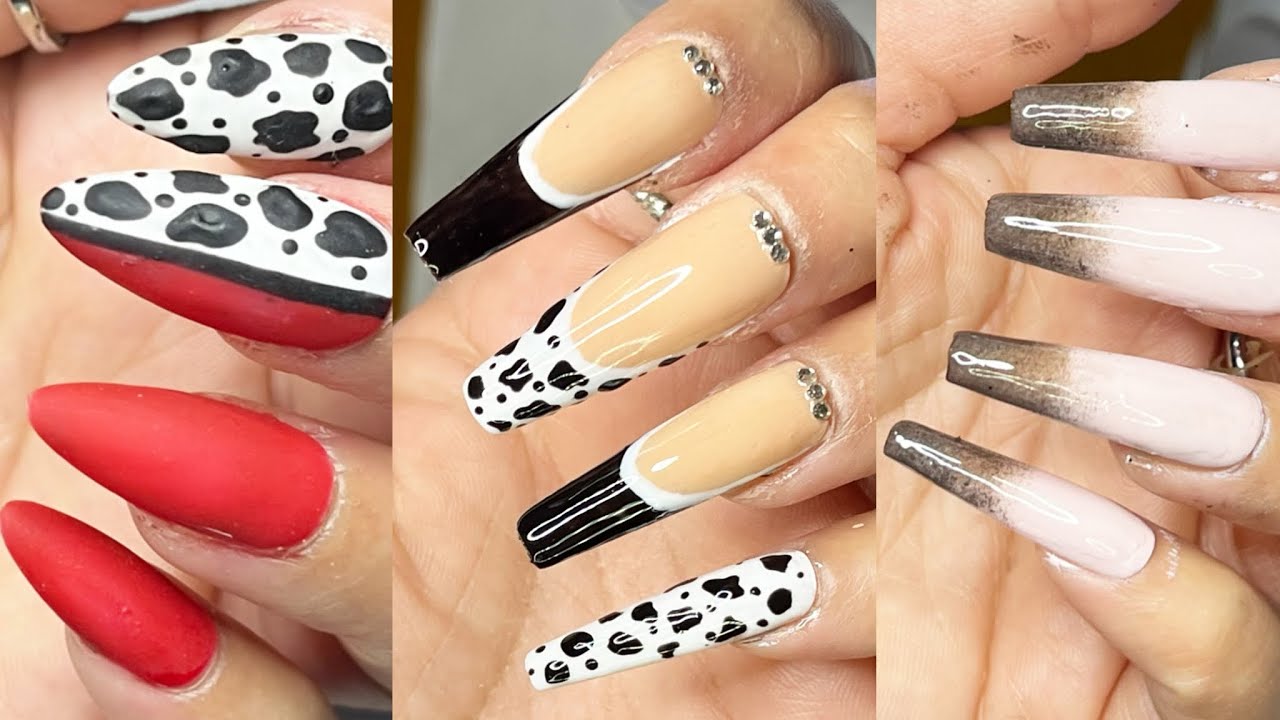 Easy nail art designs 2024 ️💅\ temporary nail extensions at home 🥰 ...