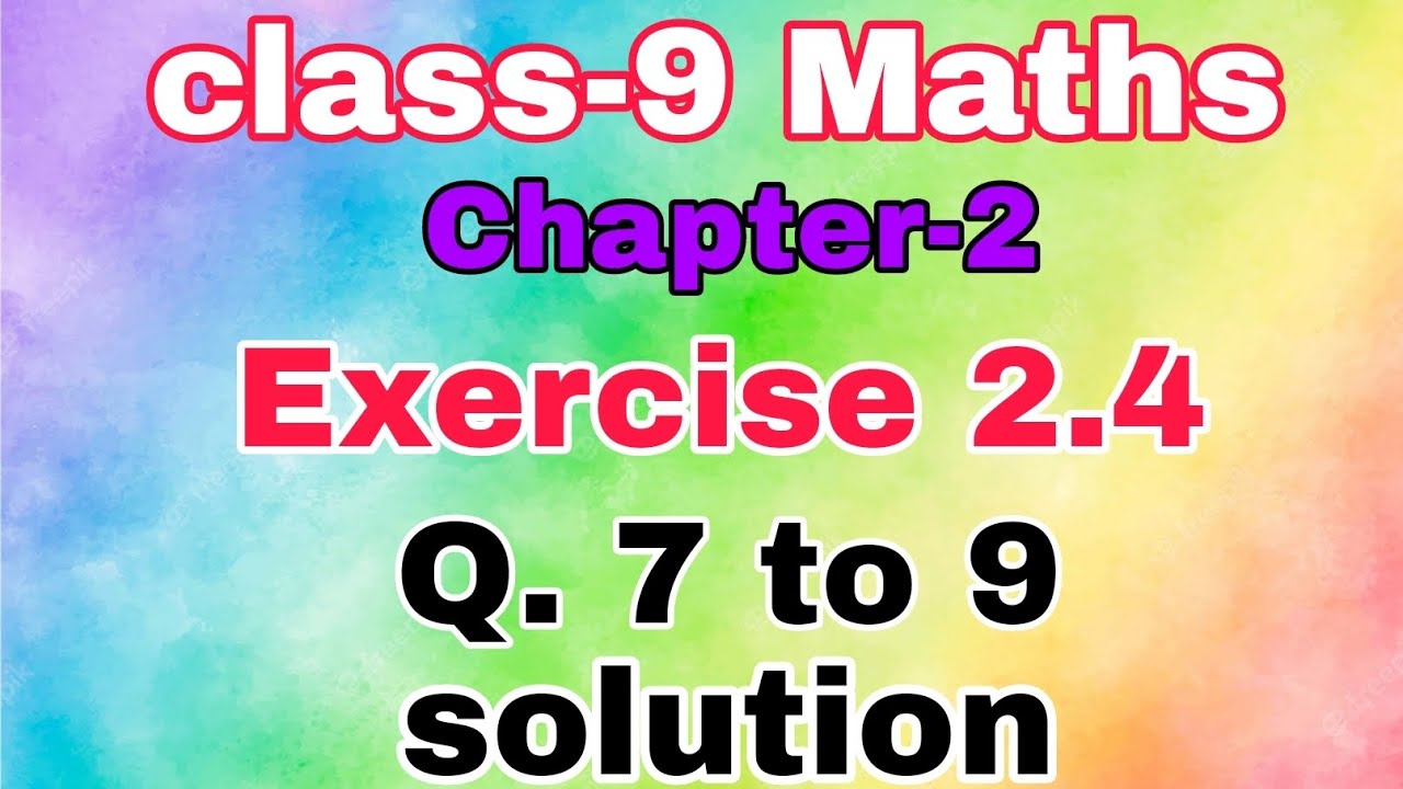 Class-9 Maths Chapter-2 NCERT solutions... - YouTube