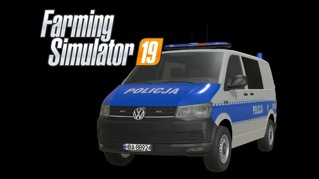 [FS19] Volkswagen Transporter T6 Policja - YouTube