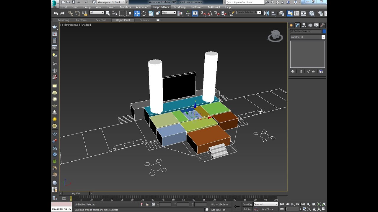 Bài 30 Thiết Kế Sân Khấu 3d đơn Giản HỌc 3dmax Chuyên Event Quảng Cáo Dạy 3d Online Thầy