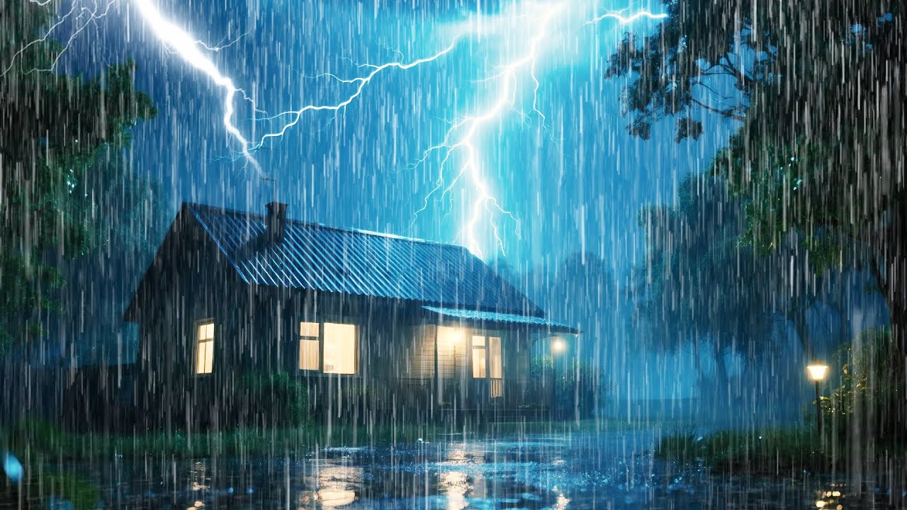 LIVE 24/7 Heavy Rain and Thunderstorms to Sleep Fast & Overcome Insomnia, Nature Sounds for ...