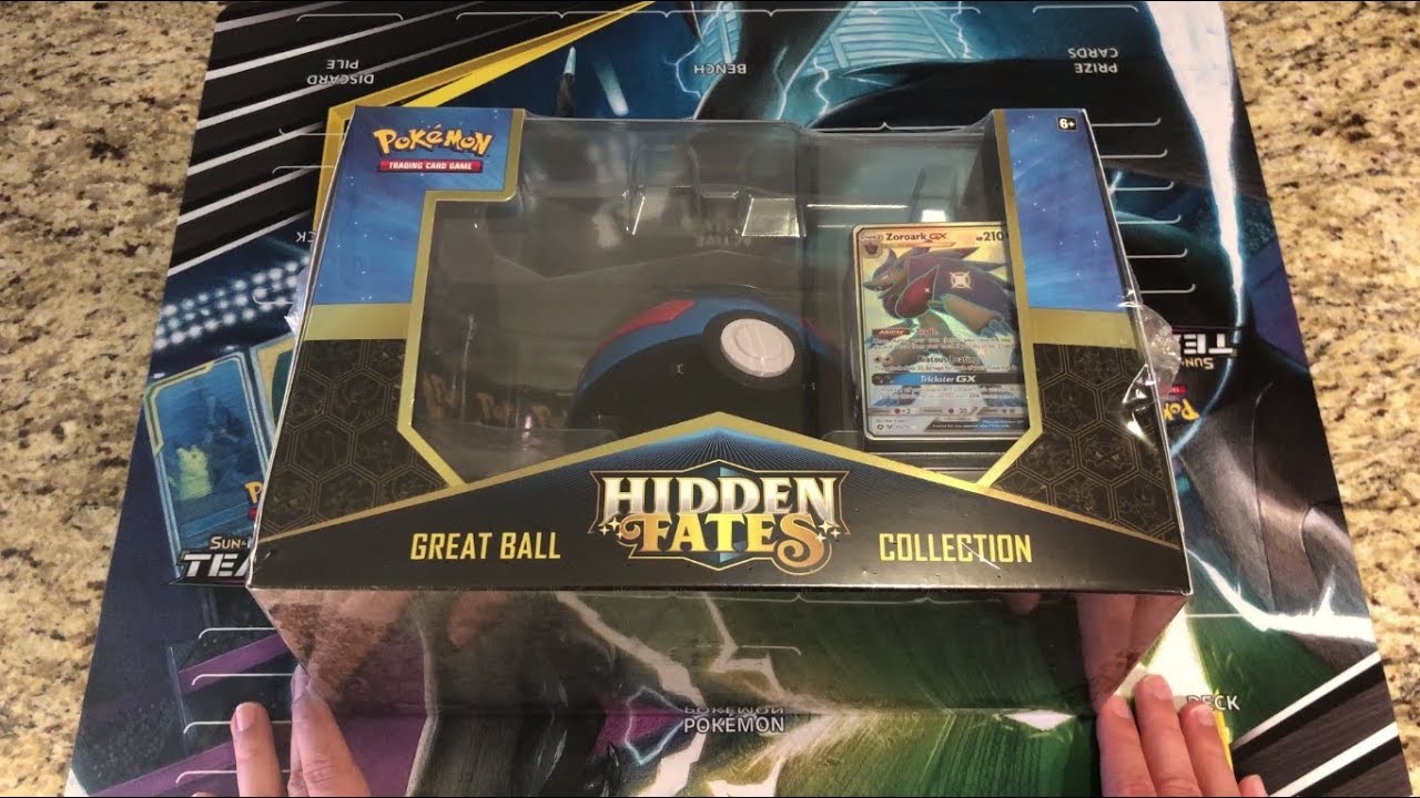 Hidden Fates - Great Ball Collection Box - Shiny Zoroark GX - YouTube