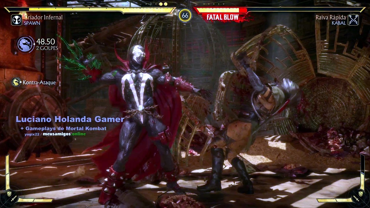 Spawn VS. Kabal [ MORTAL KOMBAT ! ] no estágio BESTIÁRIO DO COLISEU ...