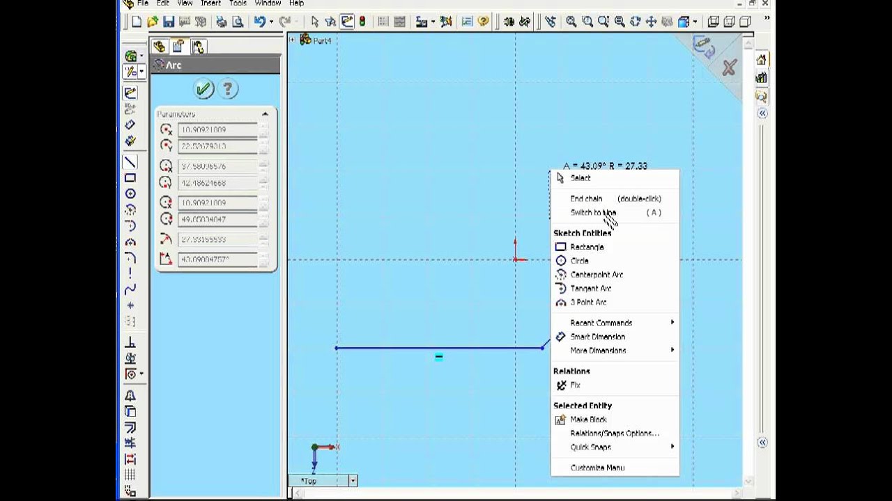 Solidworks Tutorial (lesson 03 Tangent Arc) - YouTube