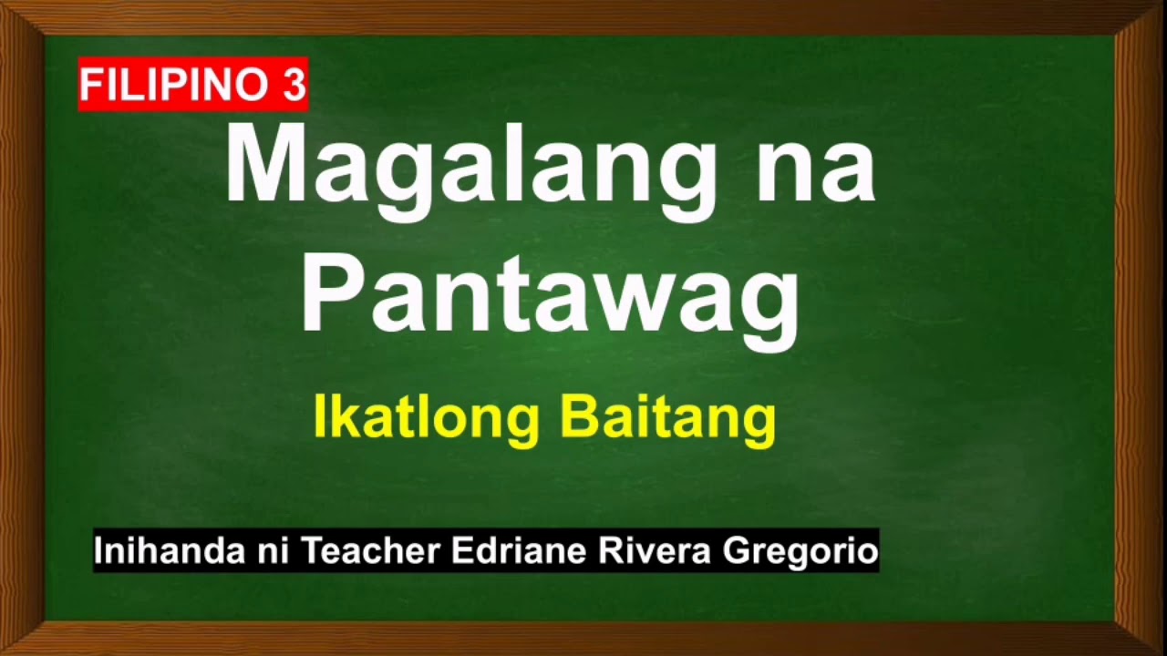 Paggamit ng magagalang na pananalita - YouTube