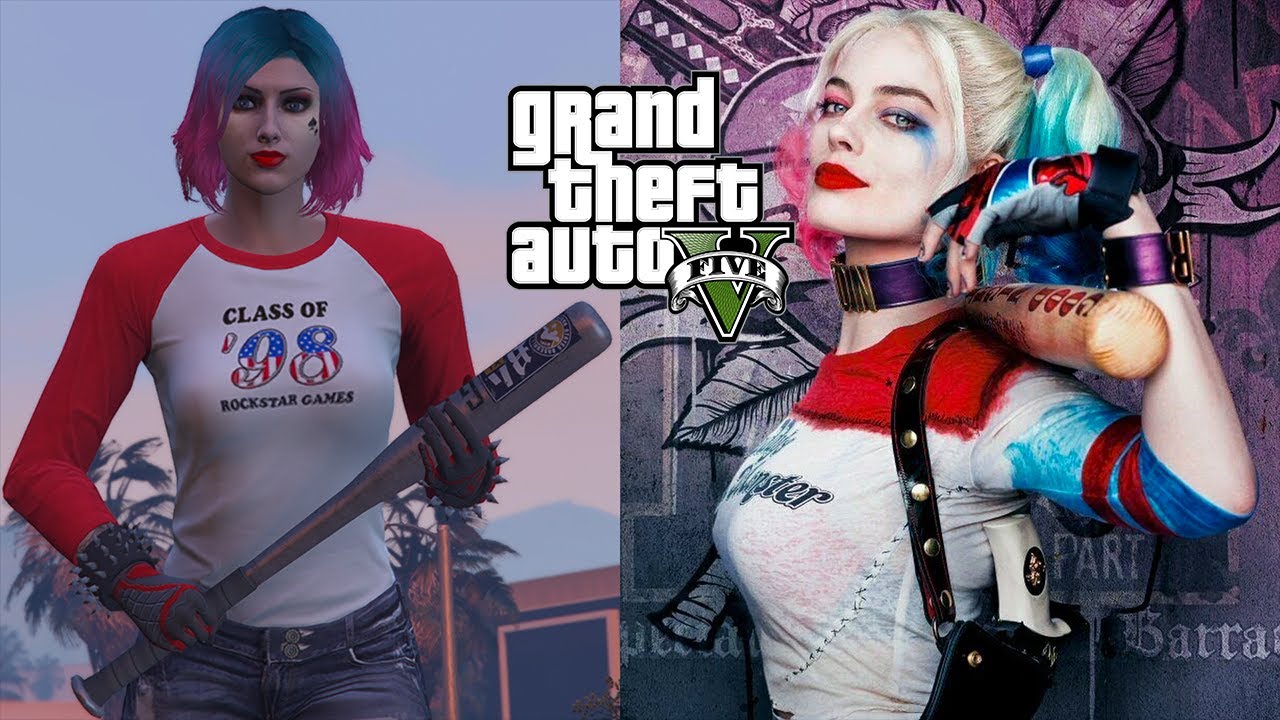 HARLEY QUINN GTA 5 ONLINE CHARACTER CREATION | CINEMATIC MUSIC VIDEO ...