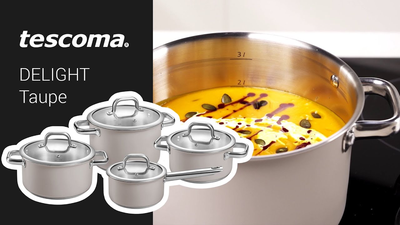Cookware set DELIGHT Taupe, 8 pcs - YouTube