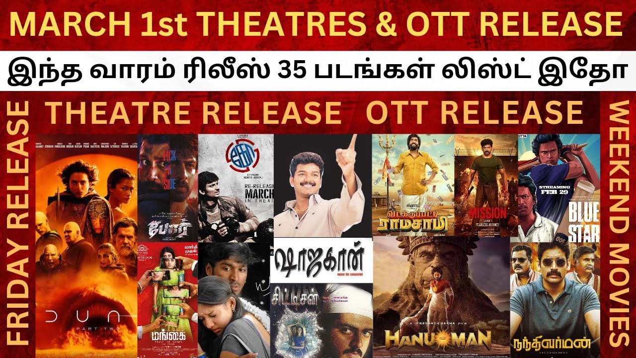 March 1st Theatres & OTT Release Movies | 35 Movies Release on this ...