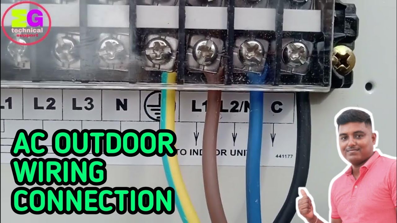 3 phase wiring || 3 phase outdoor wiring || Ac outdoor wiring ...