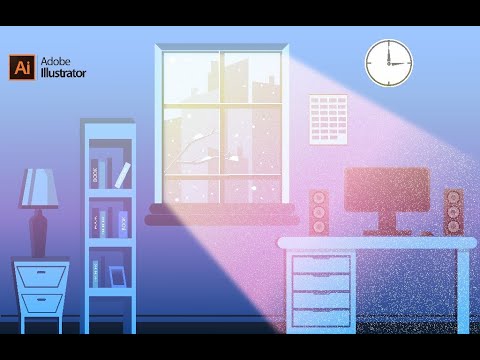 HOW TO DRAW LANDSCAPE ROOM AND WINTER WINDOW COMPOSITIO - ADOBE ...