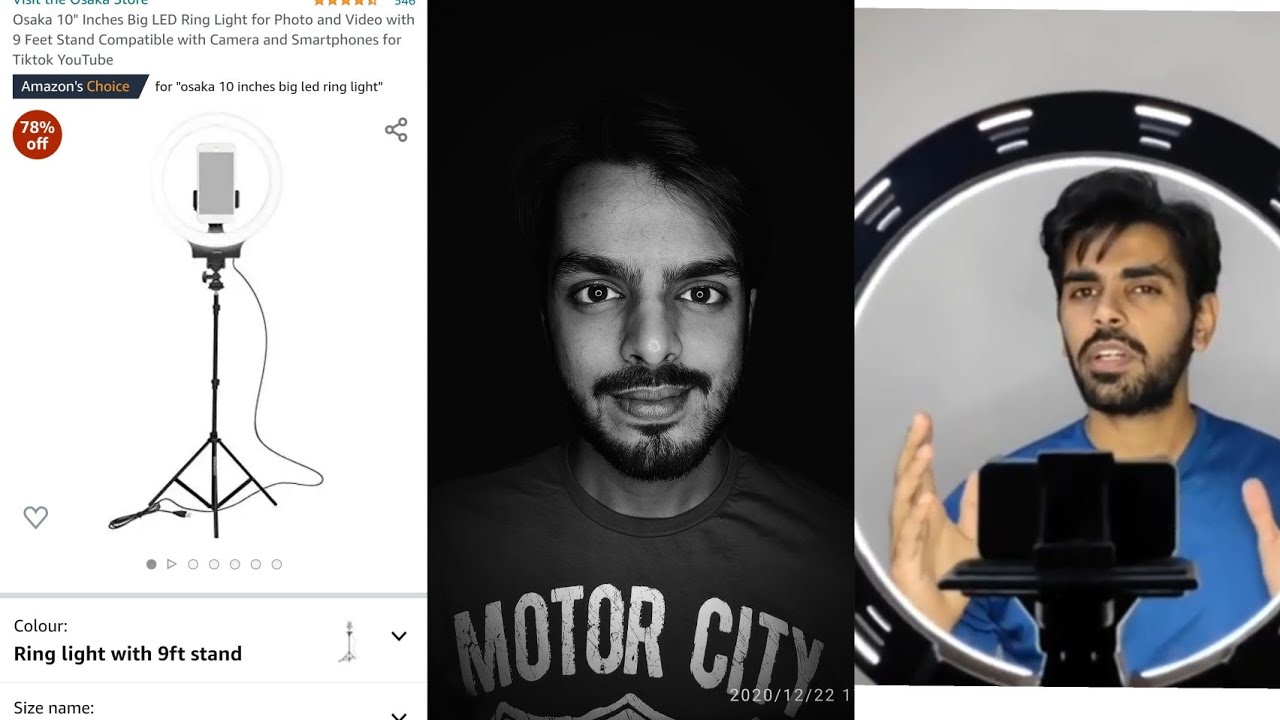 Osaka 10inch LED ring light with 9 ft stand | Comprehensive review ...