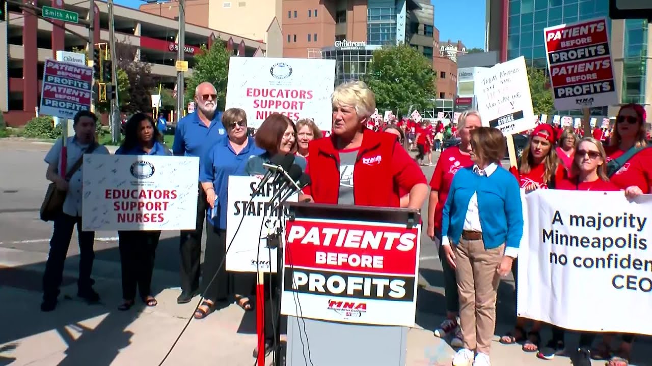 Minnesota nurses hold press conference 5 hours after strike begins ...