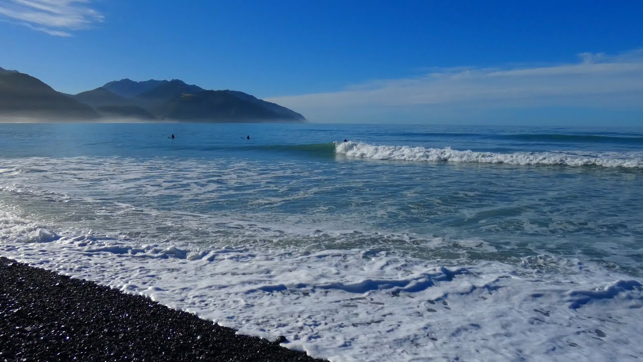 4K UHD - Mangamaunu Point Break - Kaikoura Coastline - South Island ...