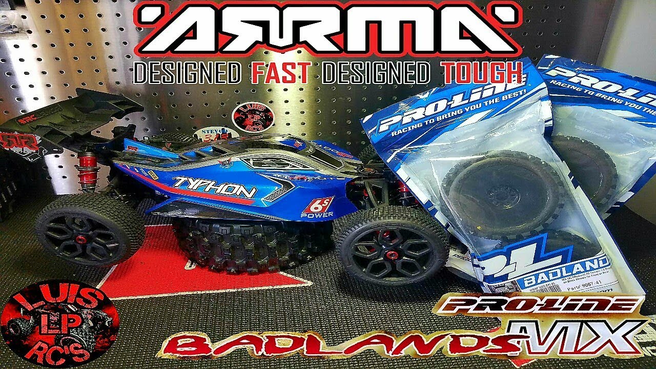 Pro-Line Badlands MX M2 for the Arrma Typhon - YouTube