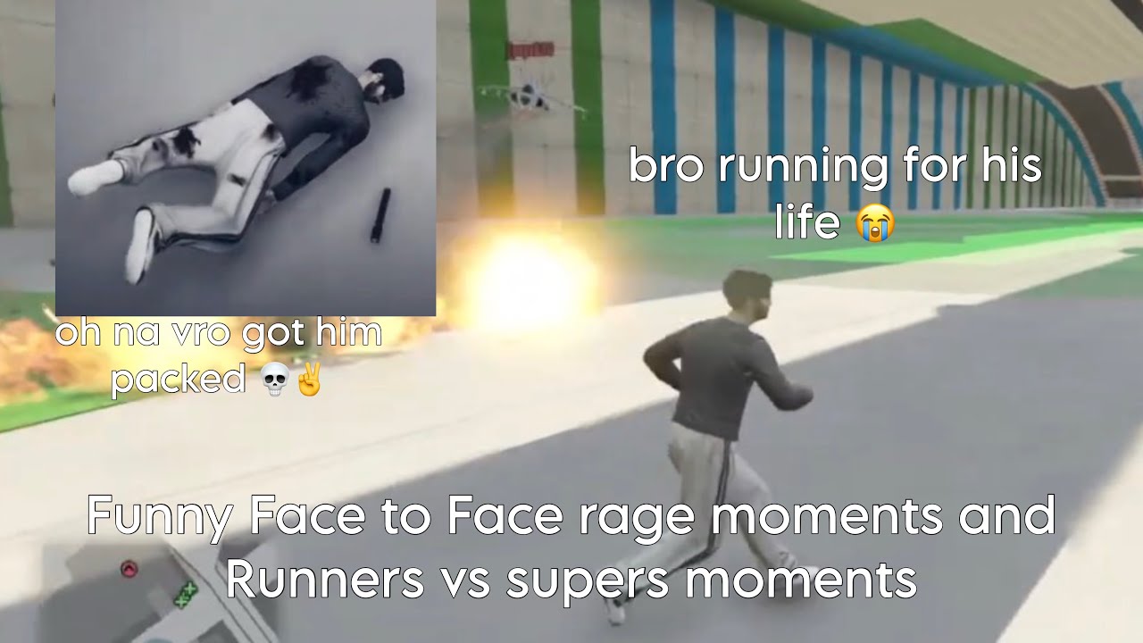 Raging at a Face to Face race funny moments + supers vs runners ft ...