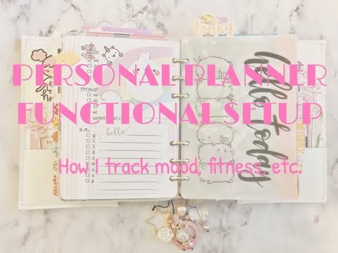 PERSONAL PLANNER FUNCTIONAL SETUP | How I track mood, fitness, etc ...