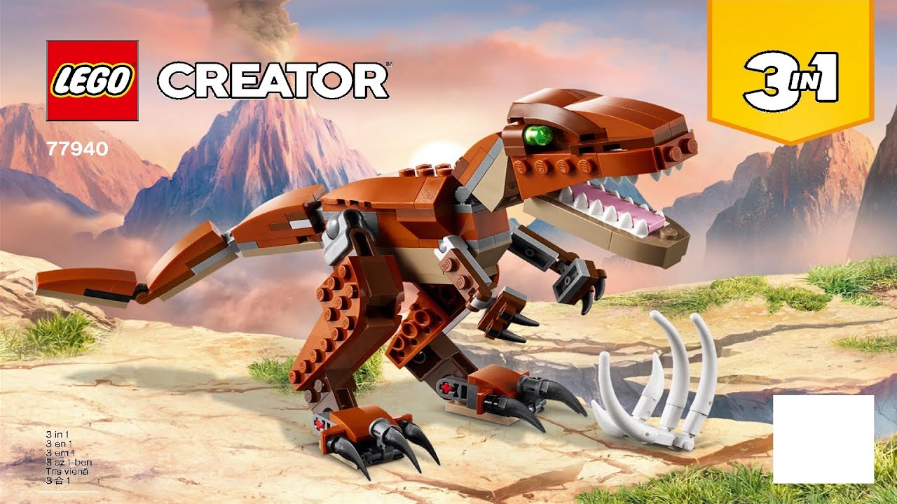 LEGO instructions - Creator - 77940 - Mighty Dinosaurs (Book 1) - YouTube