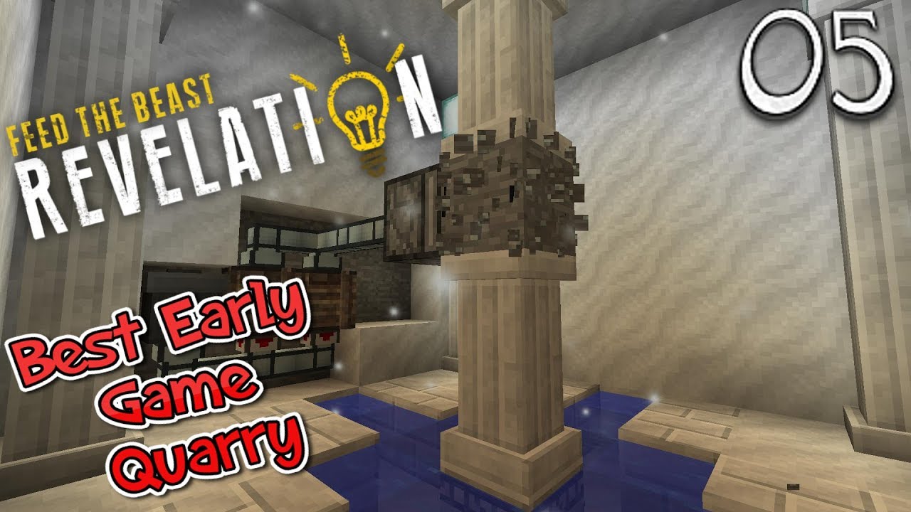 Lets Play Feed The Beast Revelation - Best Early Game Quarry (5) - YouTube