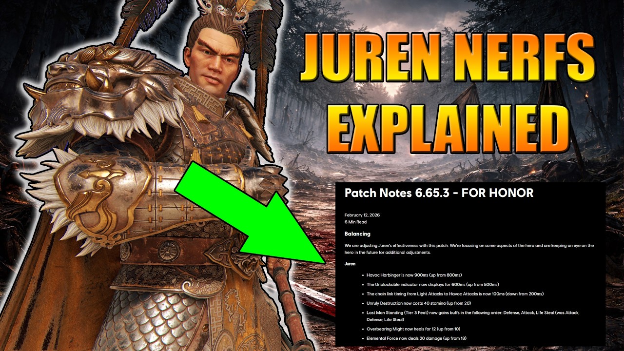 Juren NERF ALREADY? - Nerfs Explained and Stresstested | For Honor ...