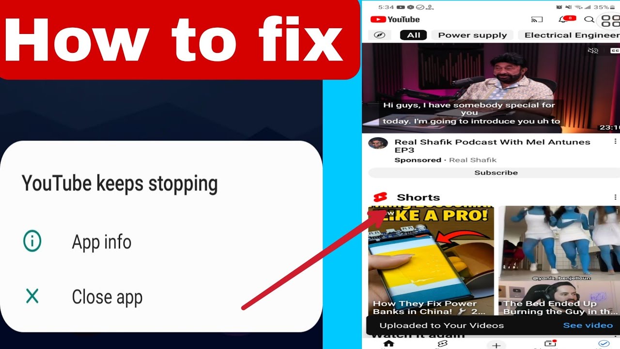 How to fix youtube app crash problem on mobile 2025 | youtube auto back ...
