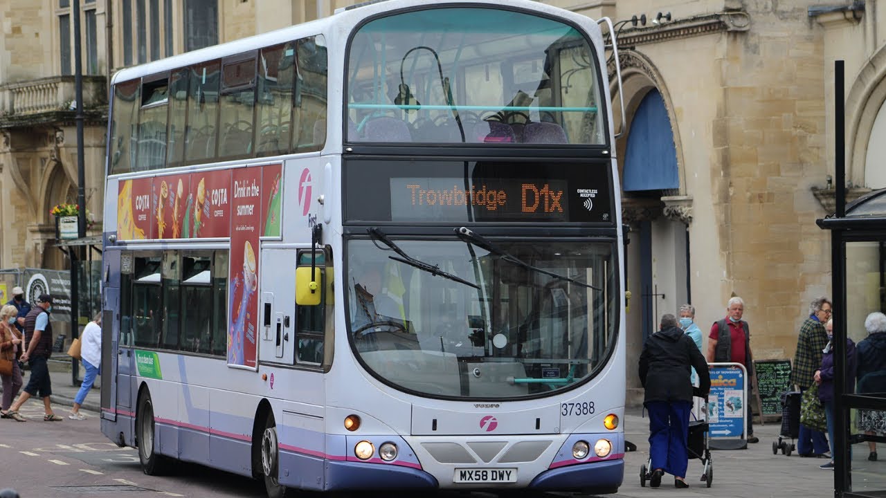 Volvo B9TL Wright Gemini (D1X to Trowbridge) MX58 DWY/37388//First Bus ...