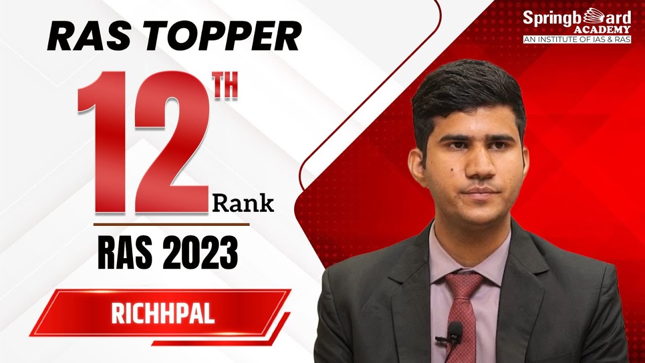 Mr. Richhpal | RAS-2023 | Rank-12 | Mock Interview | SpringBoard ...