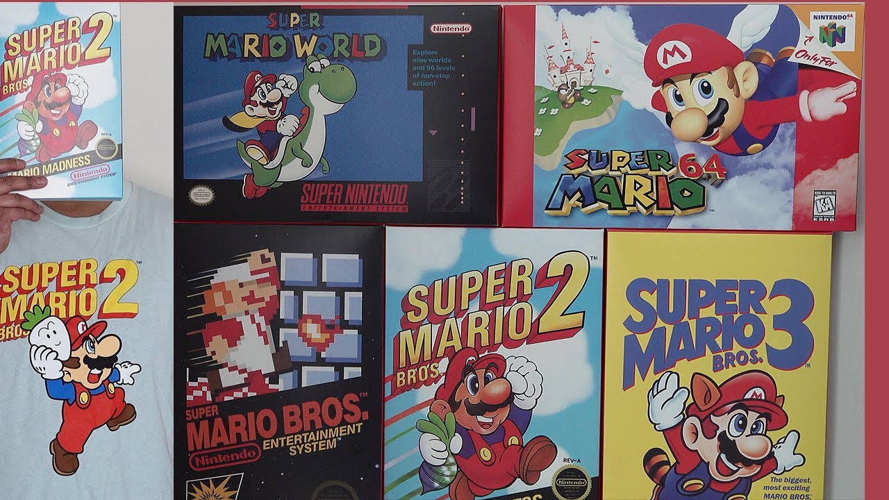 Super Mario Bros. Merchandise Collection | Trying on Official Nintendo ...