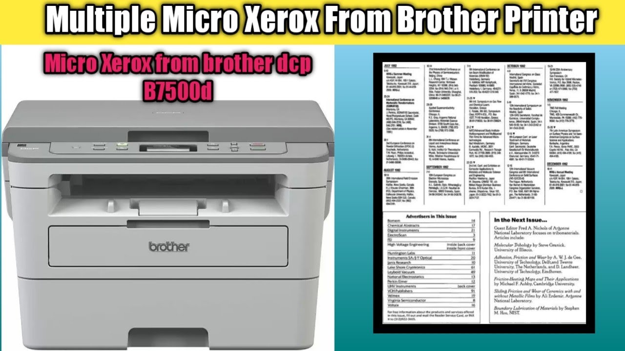 Multiple Micro Xerox In A Single Page Brother DCP7500D|Micro Xerox On ...