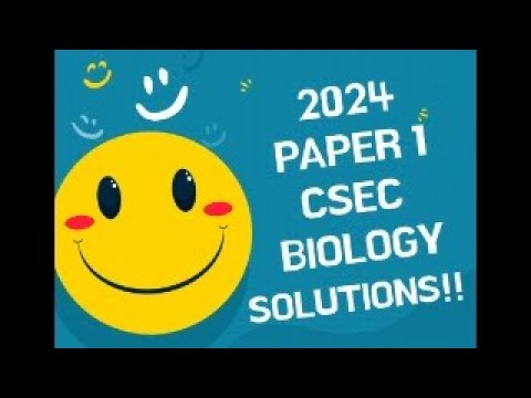 2024 CSEC Biology Paper 1 Solution!!!!!!! - YouTube