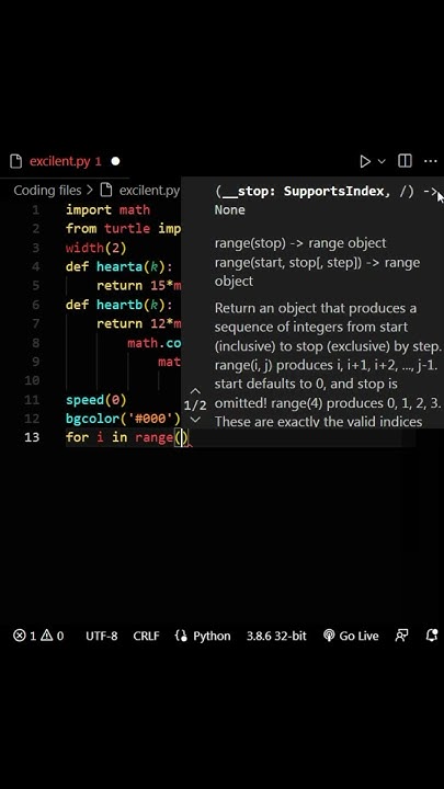 Make ️ Heart By Python Turtle Module Python Coding Python Whatsappstatus Pythontutorial