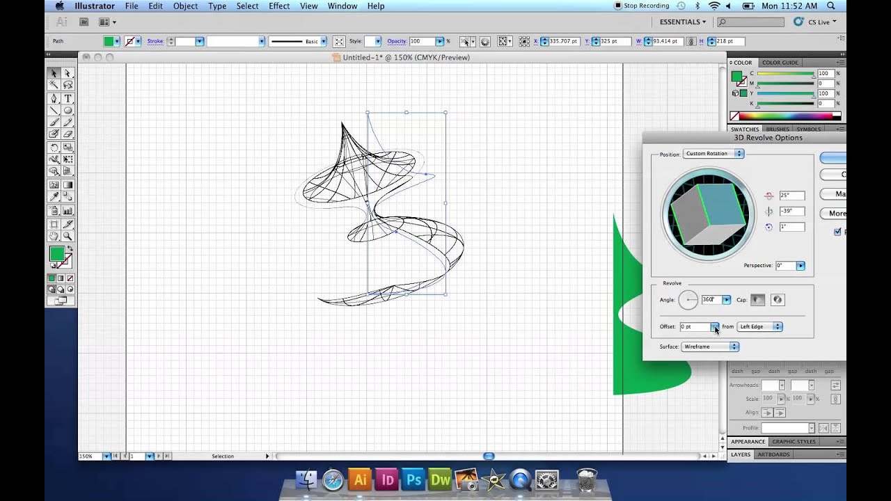 Adobe Illustrator - Revolve Tool - YouTube