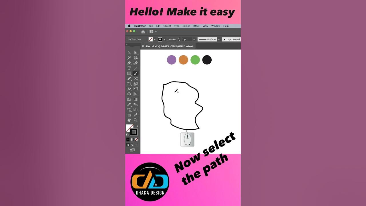 How to use brush tool for modifying the path - YouTube