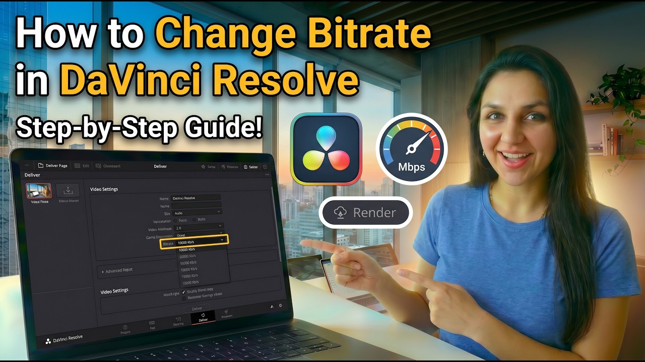 How to change bitrate in DaVinci Resolve - YouTube
