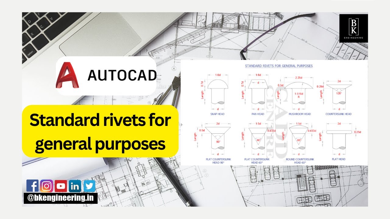 Standard rivets for general purposes using Autocad | Mechanical ...