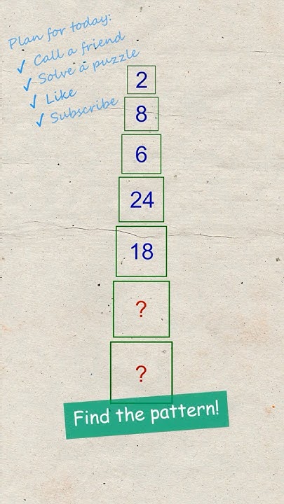 Math puzzle - Find the pattern! - YouTube