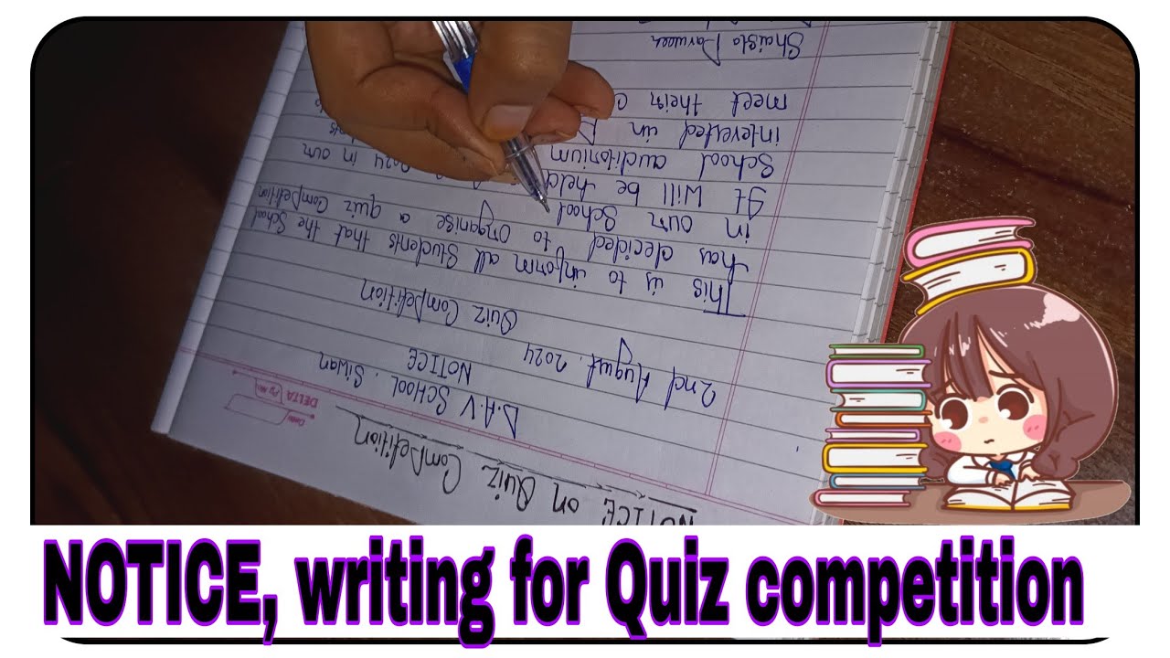 How to write NOTICE Quiz competition || QUIZ competition per notice ...